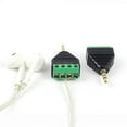 3.5mm 4 Pin Male/Female Connector Terminal Earphone Adapter Stereo Plug ...