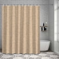Shower Curtain Waterproof for Bathroom 72x72 Inch, Khaki Linen Texture ...