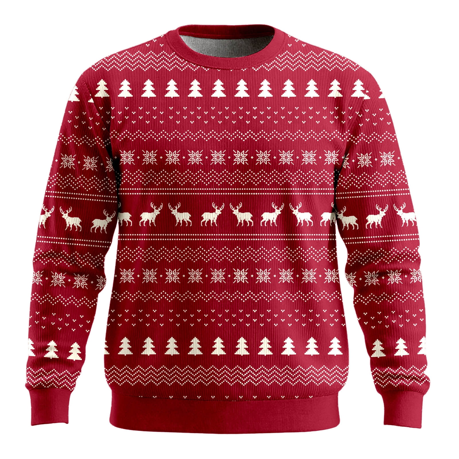 Click here for Daznico Christmas Decorations mens Ribbed Knit Cre... prices