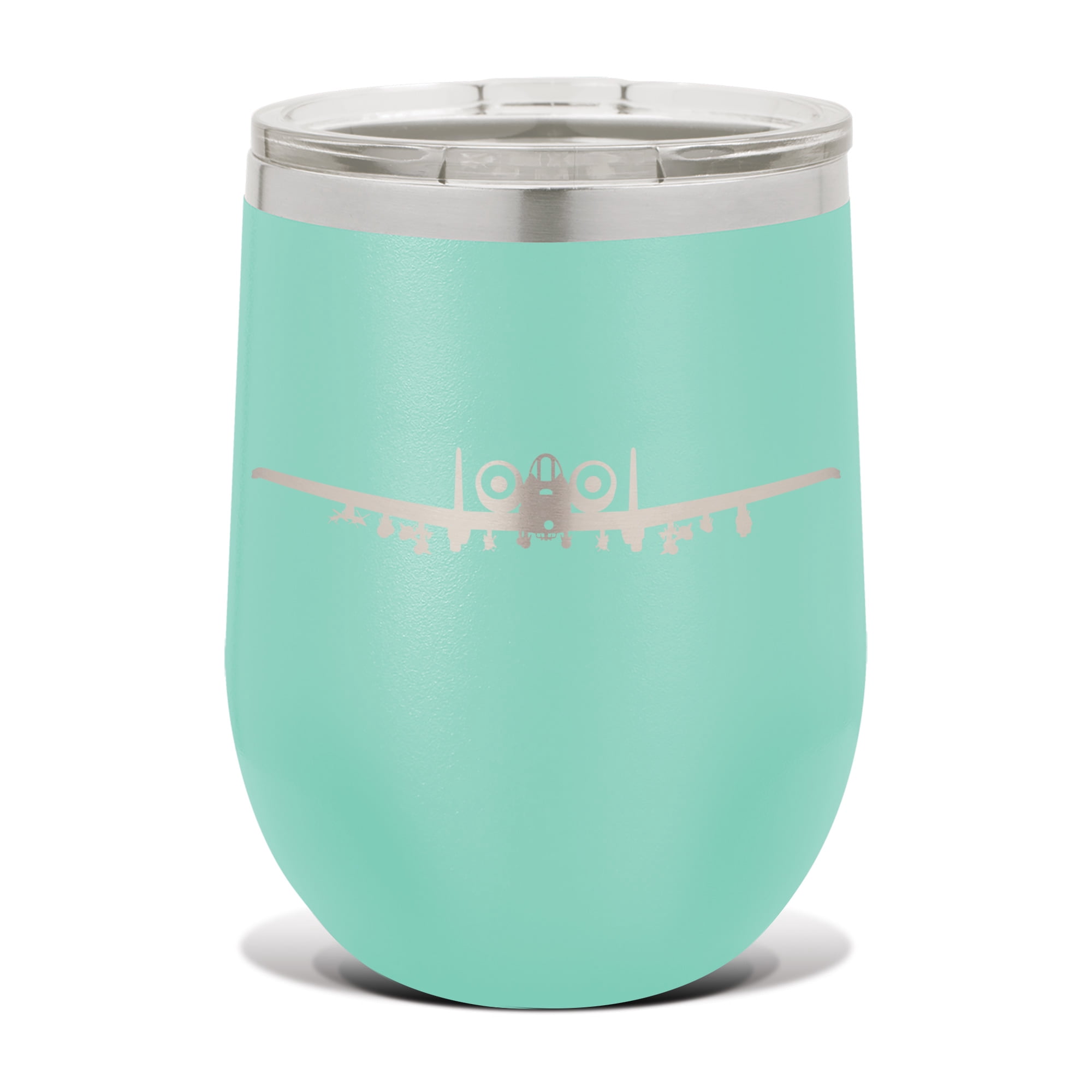 A-10 Thunderbolt II with Pave Penny Pod Wine Tumbler 12 oz - Laser ...