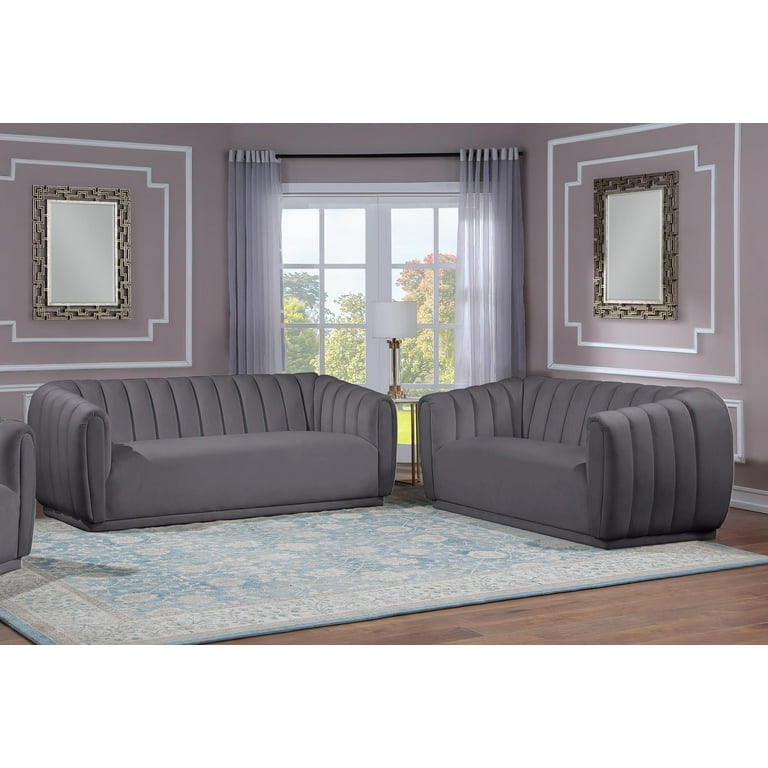 Grey Velvet Sofa Set | Cabinets Matttroy Grey Velvet Sofa Set | Cabinets Matttroy