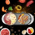 Electric 2 In 1 Hot Pot Barbecue Grill, GDAE10 Non-stick Teppanyaki Pan ...