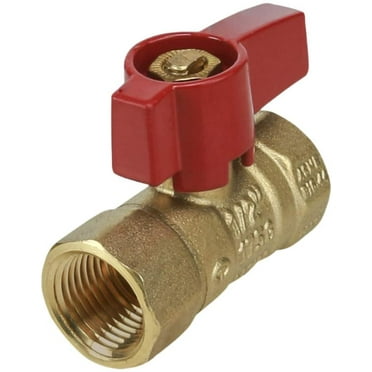Midline Valve YFIP34 Premium Brass Gas Ball Valve, with Yellow Aluminum ...
