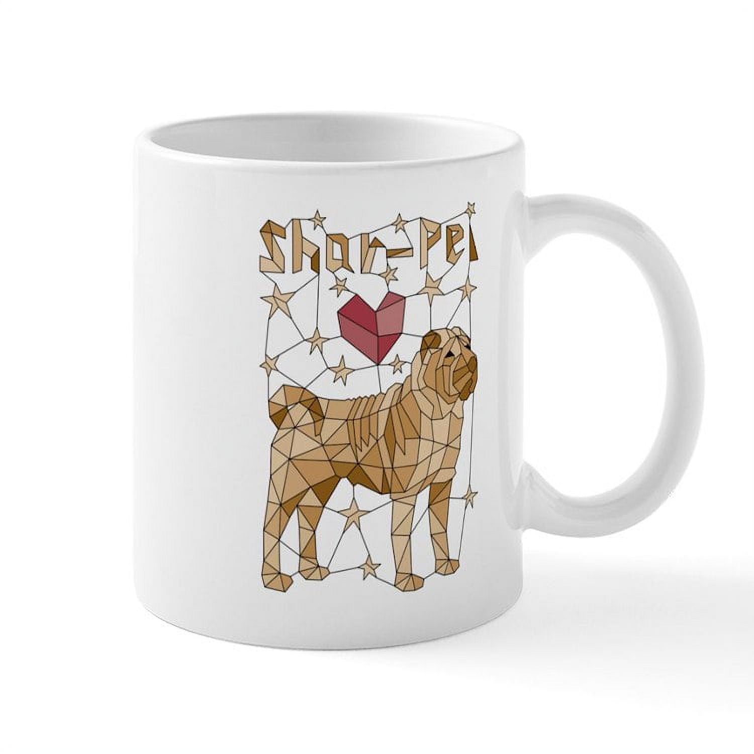 CafePress - Geometric Shar Pei Mugs - 11 oz Ceramic Mug - Novelty ...