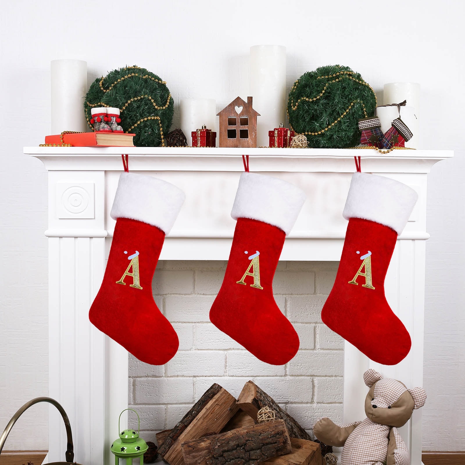 Click here for Todaioua 19 Inches Monogram Christmas Stockings Re... prices