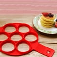 LITTLE HOME Silicone Pancake Mold with Flip Design - Non-Stick Egg ...