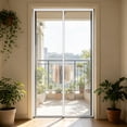 Tepsmf Magnetic Screen Door 90x210 CM Mesh Curtain Hands Free No Drill ...