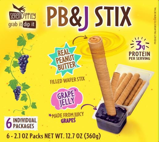 Serendippity - Peanut Butter Sticks with Grape Jam (6/2.1oz) - Walmart.com