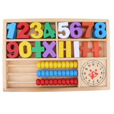 Box of Wooden Digital Numbers Mathematics Learning Tool Kids ...