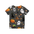 Abcomgle Girls Halloween T-Shirt Spooky Witch Hat Black Cat Pumpkin ...
