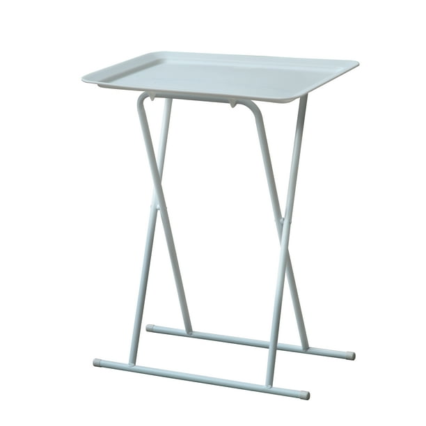 Home Source Folding Snack Table with Plastic Tray - Walmart.com