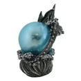 Silver Ocean Dragon Riding Tidal Sea Waves With Colorful LED Sphere Orb ...