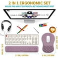 2 in 1 Pad Wrist Support & Wrist Rest for Computer Keyboard Set, with ...