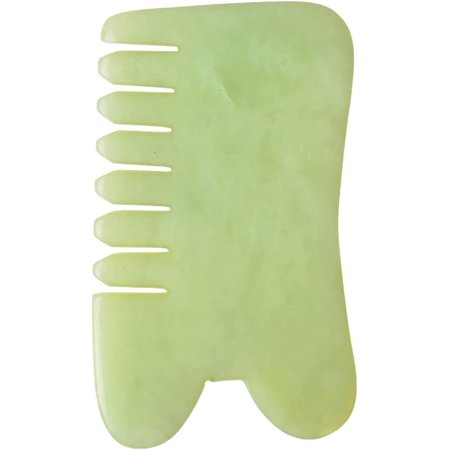 Sha Scraping Massage Tools Jade Stone Hair Comb Guasha Board for SPA Acupuncture Trigger Point ...