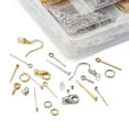 DIY Jewelry Sets with Brass Earring Hooks Ball Head Pins Crimp Beads ...