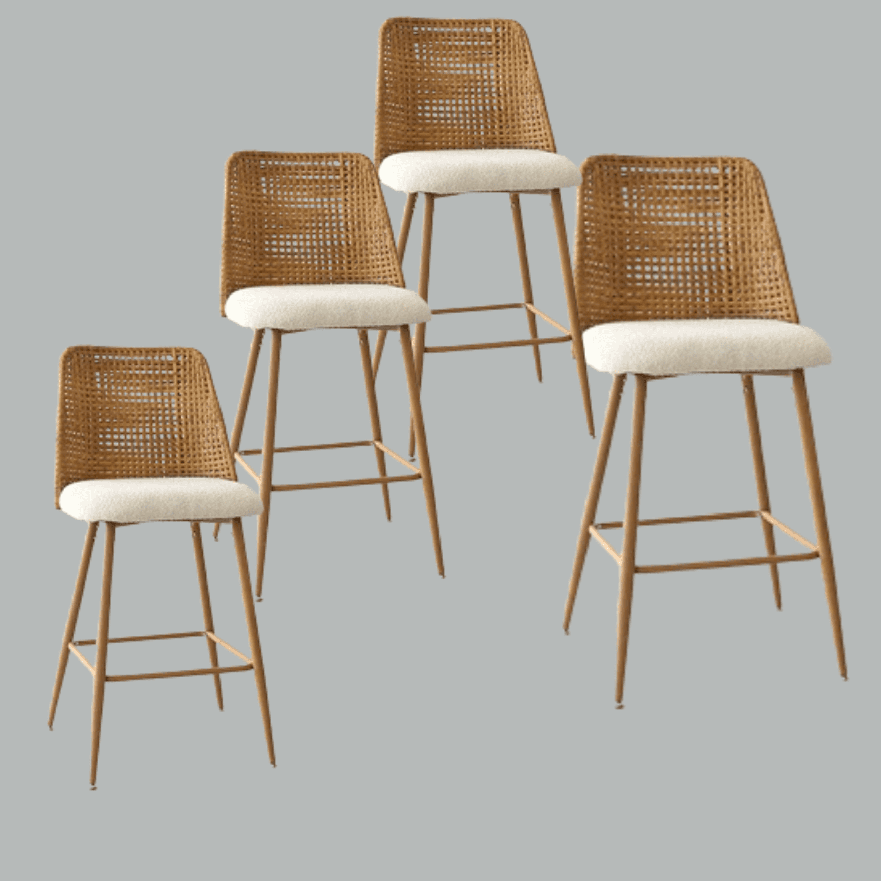 Click here for Kossmai Set Of 4 Bar Stools 27 Counter Height Stoo... prices