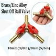 CAIJIEXI Reliable 3 Way Shut off Ball Valve for 8mm Fitting Hose Barb Fuel Gas Clamp Brass 8mm(5 ...