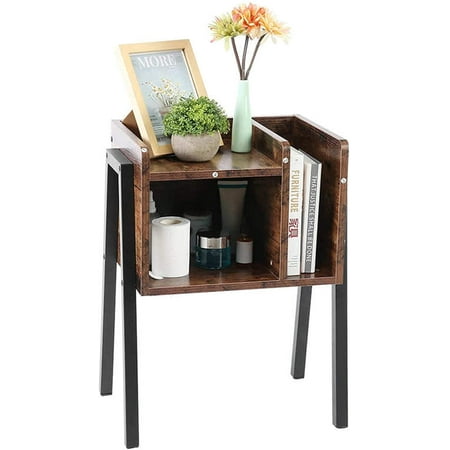 nightstand Bedside Table Stylish Nightstand Stackable End Side Table with Vertical Storage Unit ...