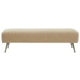 SAFAVIEH Couture Salome Solid Velvet Contemporary Bench, Light Brown ... SAFAVIEH Couture Salome Solid Velvet Contemporary Bench, Light Brown ...