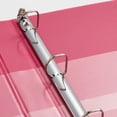 1" 3 Ring Binder Clear View Pink 220 Sheet Capacity, 4 Internal Pockets ...