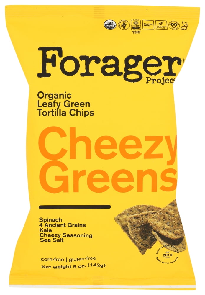 Forager Project Organic Pressed Vegetable Chips, Cheezy Greens, 5 Oz ...