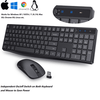 Reccazr WC500 Wireless Office and Home Keyboard and Mouse Combo ...