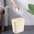 Rectangular Open Top Waste Bin, Plastic Slip-Lid Trash Can for Home ...