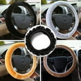 (gray)Universal Mesh fabric Steering Wheel Plush Car Steering Wheel ...