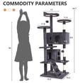 BORGEBY 54in Cat Tree Tower for Indoor Cats,Multi-Level Cat Furniture ...
