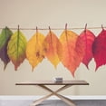 wall26 - Colorful Leaves Hang on String - Removable Wall Mural | Self ...