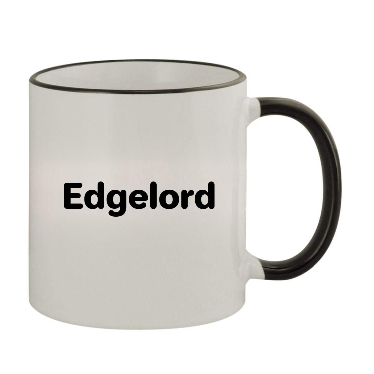 Edgelord - 11oz Colored Rim and Handle Coffee Mug, Black - Walmart.com
