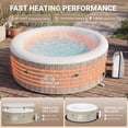 Segmart 6-8 Person Inflatable Hot Tub, 80-inch Round Outdoor Portable ...