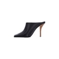 Alaïa Pointed Square Toe Leather Slippers With High Stiletto Heel Black ...