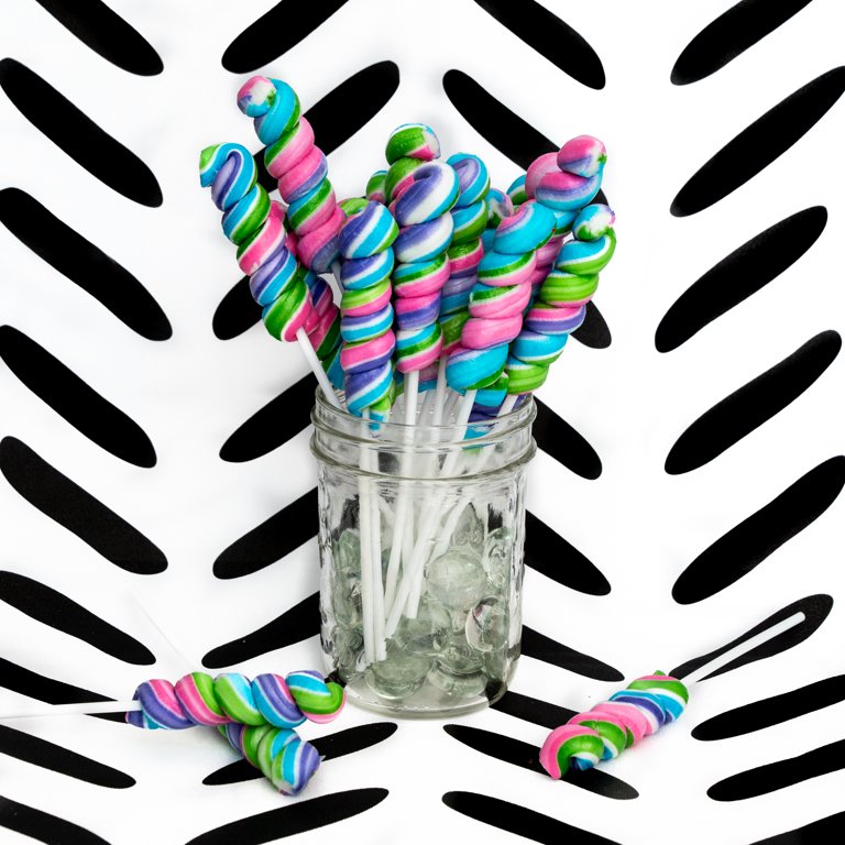 Zebra Striped Lollipops