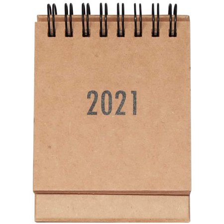 HTAIGUO Mini Desk Calendars 2021 Year Steel Coil Spiral Daily Flip ...