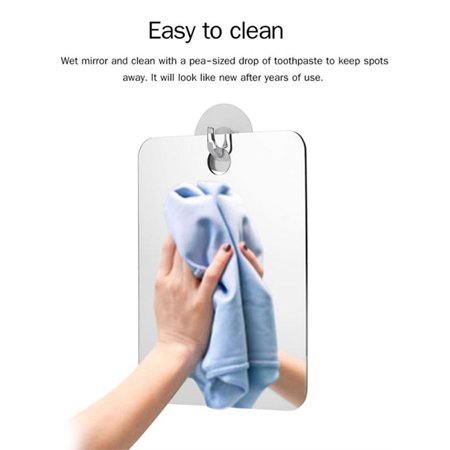 Mirror Wall Sticker Rectangular Decal Modern Style Fogless Mirror ...