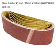 Uxcell 2.95" x 20.98" 40 Grit Lapped Joint Aluminum Oxide Sanding Belts ...