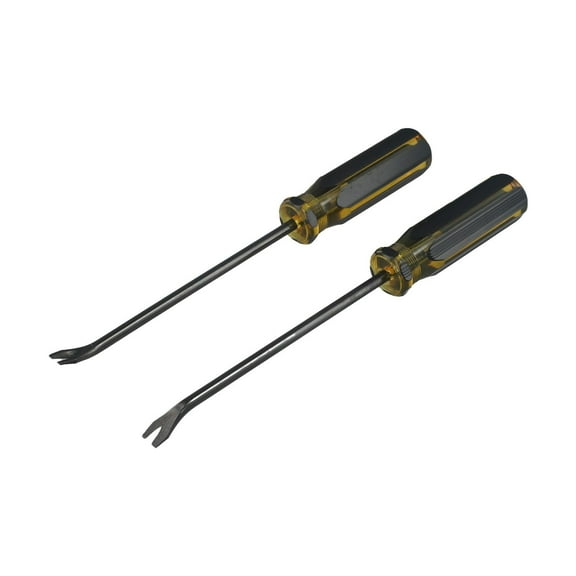 Hyper Tough 2-Piece Mini Handle Pry Bar Tool Set with Straight and ...