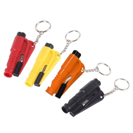 SHARKDOOK 4 Pieces Keychain Rescue Tool Emergency Hammer Car Glass ...