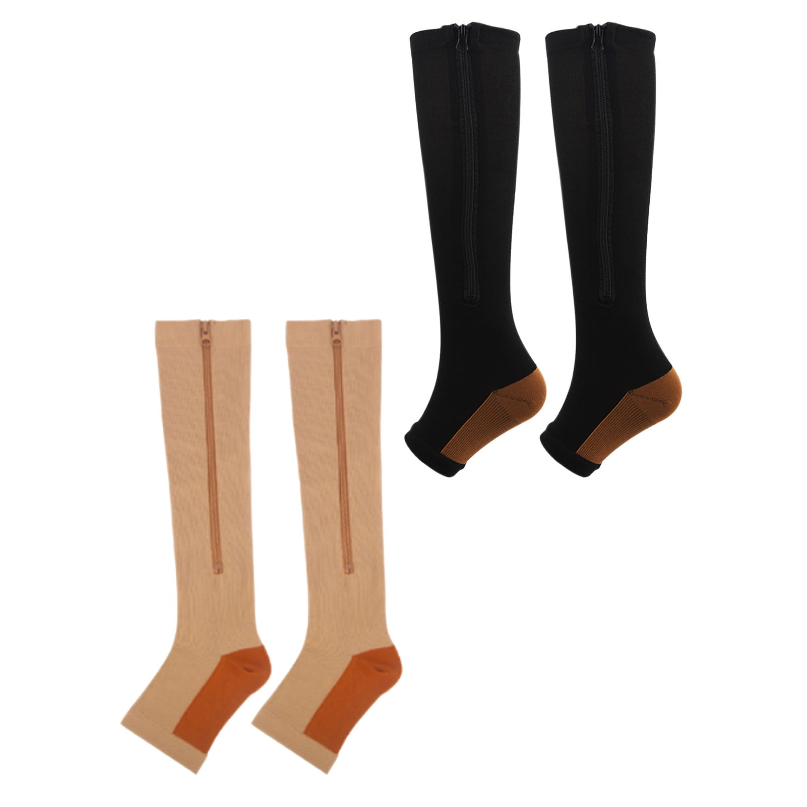 Click here for Unbranded Compression Zipper Stockings 2 Pairs Spo... prices