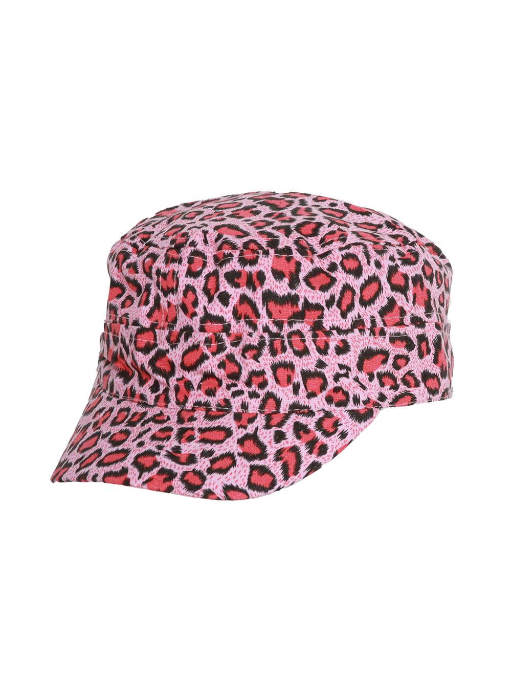 Clover Cheetah Animal Print Fitted Cadet Hat - Pink - Medium/Large ...