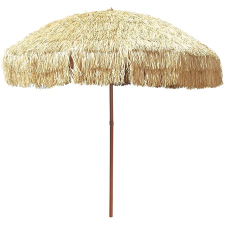 Hawaii Straw Parasols Thatch Tiki Umbrella Round Garden Patio Umbrella ...