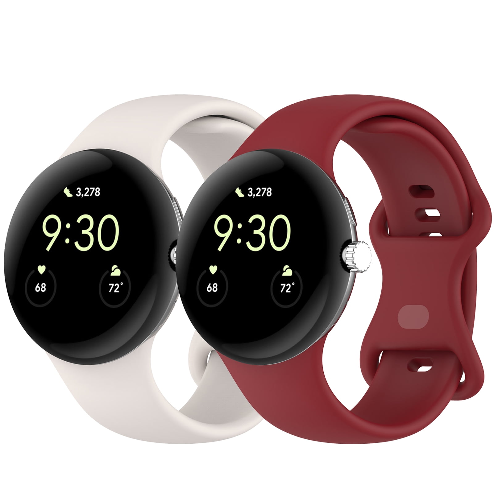 Fit for Google Pixel Watch Bands for Women Men, 2Pack Adjustable Soft ...