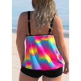Newce Tie Dye Printing Plus Size Women 2 Piece Swimsuit Tankinis