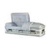 Casket Goliath White & Silver Two Tone - 18 Gauge Steel - Walmart.com