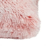 Blush Pink Faux Fur Throw Pillow Covers, Fuzzy Home Decor (18 x 18 ...