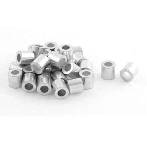 30pcs Aluminum Cable Stops Sleeves for 1/8" Wire Rope Swage Clip ...