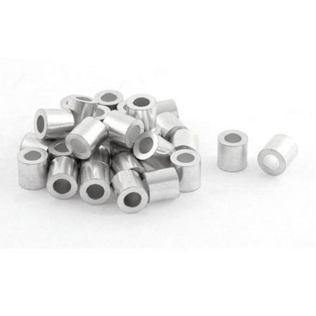 30pcs Aluminum Cable Stops Sleeves for 1/8" Wire Rope Swage Clip ...