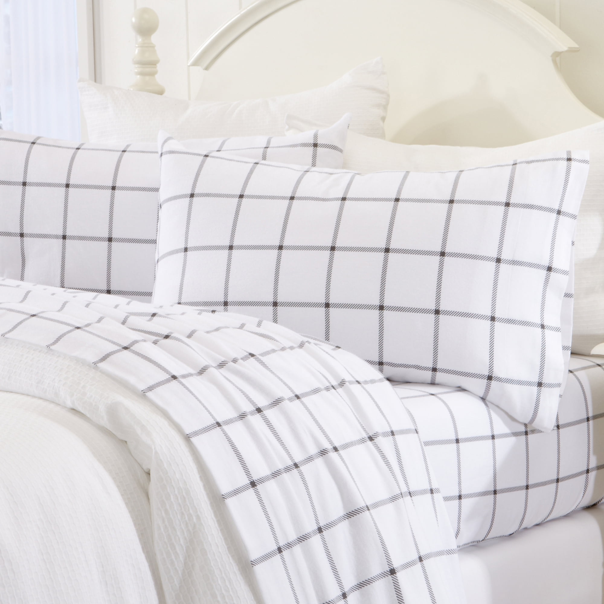 Great Bay Home Turkish Cotton Printed Flannel Sheet Set (Twin XL ...