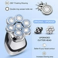 7D Electric Head Shaver for Men, 5 in 1 Beard Razor Machine, Waterproof ...